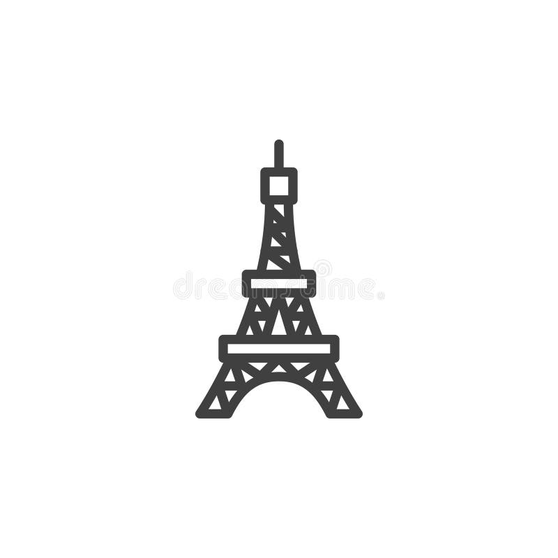 Eiffel Tower line icon stock vector. Illustration of pictogram - 298597744 Eiffel Tower line icon stock vector. Illustration of pictogram - 298597744