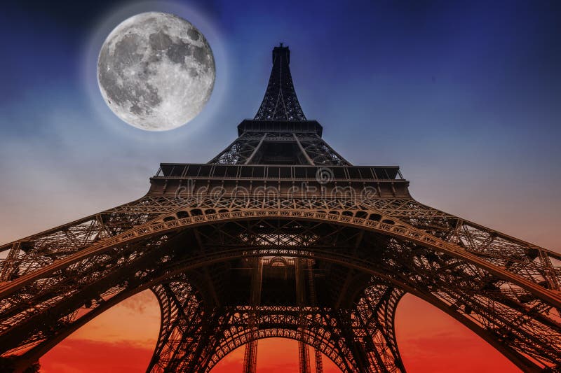 Eiffel tower stock image. Image of light, design, show - 44464583