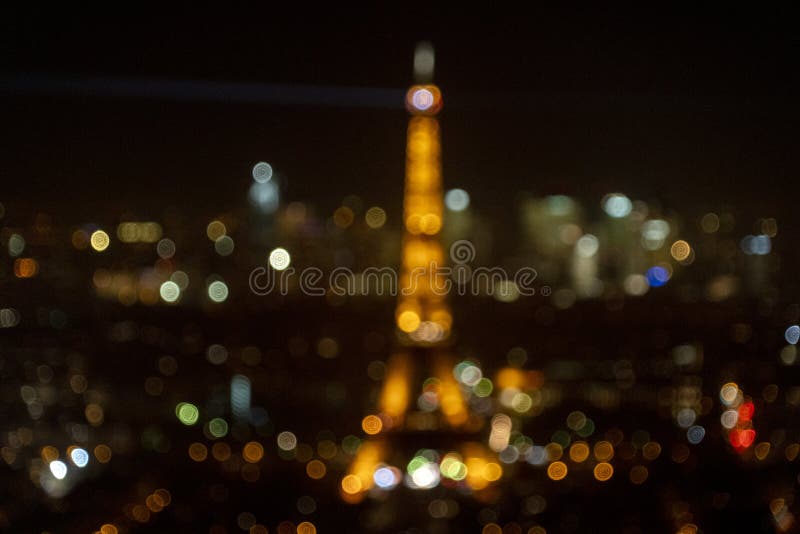 Eiffel Tower Night Blur Movement Light Effect in Camera Editorial Stock ...