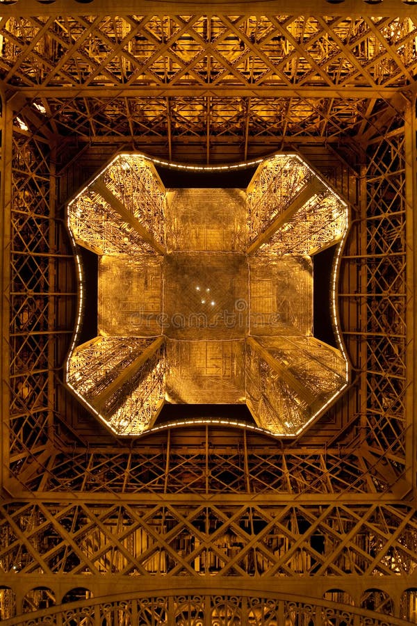 Eiffel Tower by Night. Close View from the Ground Editorial Photography ...