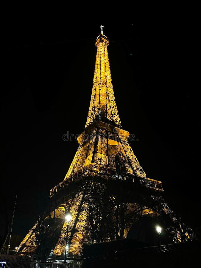 Eiffel Tower by night editorial photo. Image of eiffel - 273264806