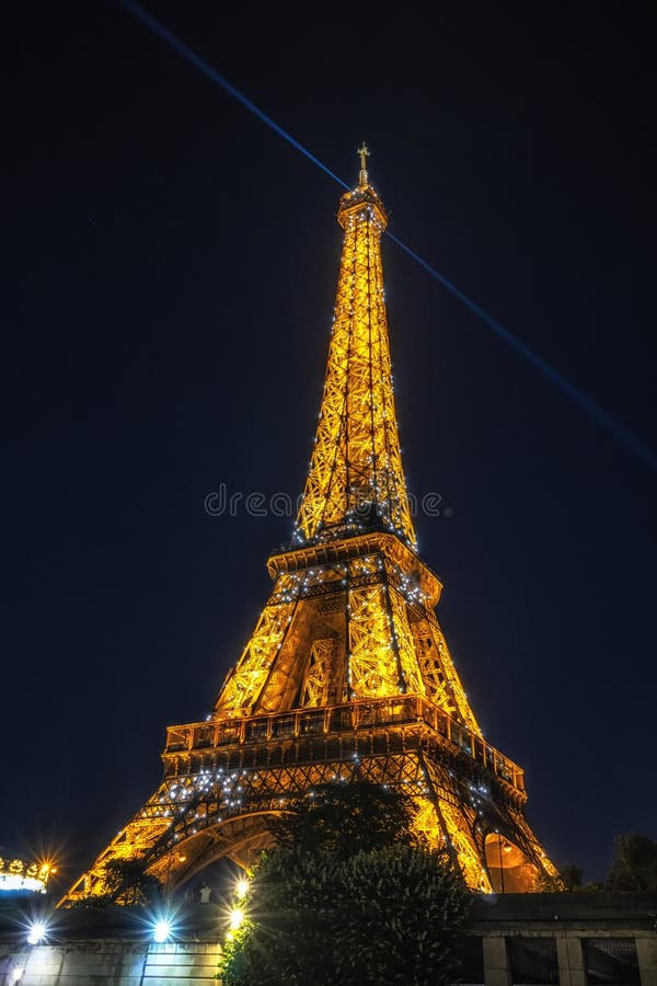 Eiffel Tower at Night Sparkling Editorial Stock Photo - Image of europe ... Eiffel Tower at Night Sparkling Editorial Stock Photo - Image of europe ...