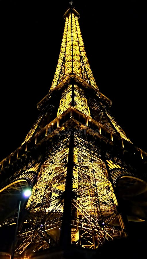 Eiffel Tower at Night time editorial stock image. Image of city - 49903804