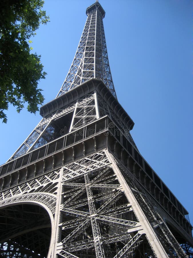 Eiffel Tower in Paris with Blue Sky Stock Image - Image of france ...