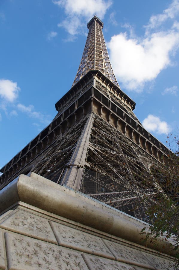 Eiffel Tower in Paris stock image. Image of view, pillar - 43208697