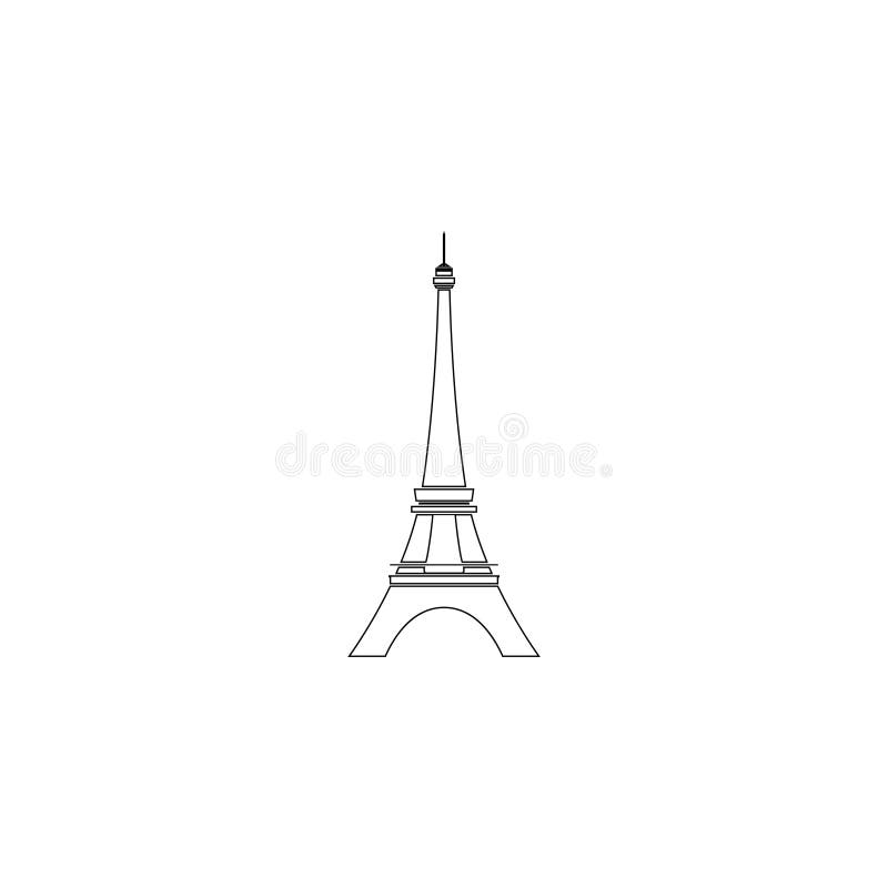 Eiffel Tower in Paris. Flat Vector Icon Stock Vector - Illustration of ...
