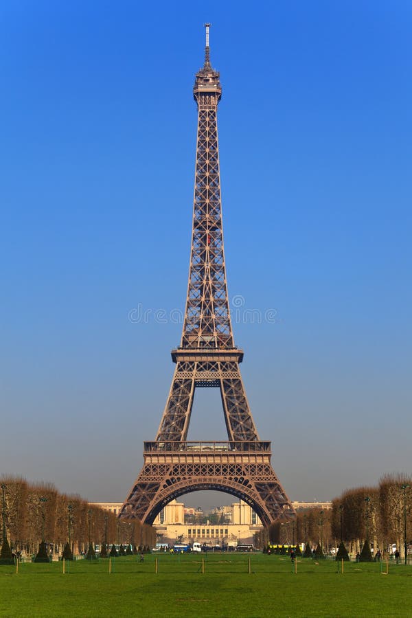 Eiffel tower, side view stock photo. Image of high, champ - 8134800