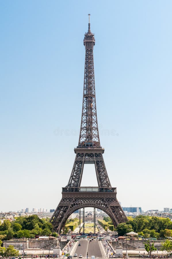 Eiffel tower, side view stock photo. Image of high, champ - 8134800