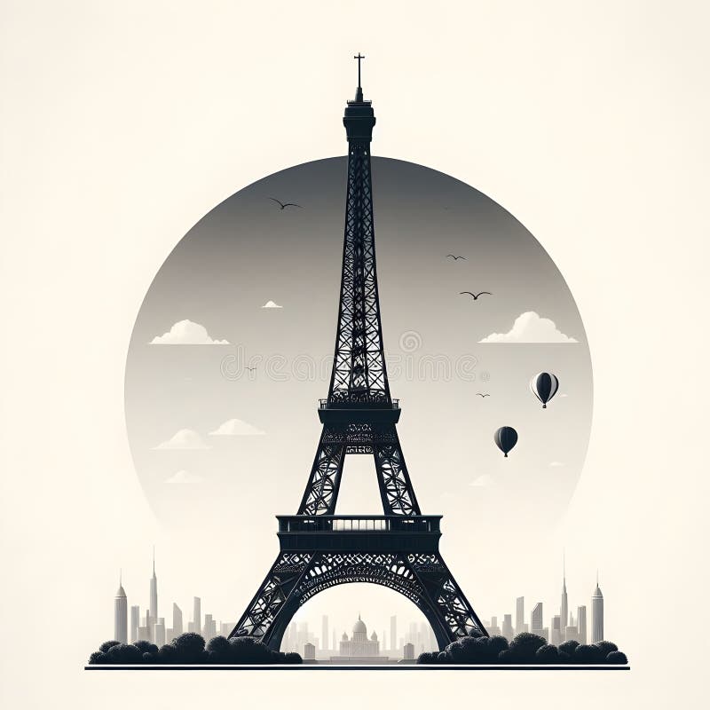 The eiffel tower stock illustration. Illustration of eiffel - 373714732