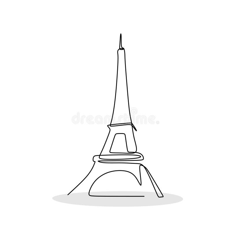 Eiffel Tower In Paris One Line Drawing Vector Illustration Stock ... Eiffel Tower In Paris One Line Drawing Vector Illustration Stock ...