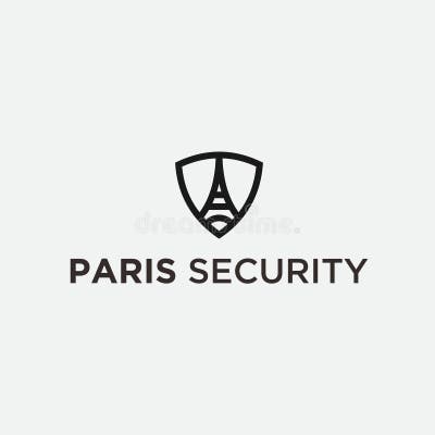 Eiffel Tower Shield Logo Design Vector Illustration Stock Vector ...