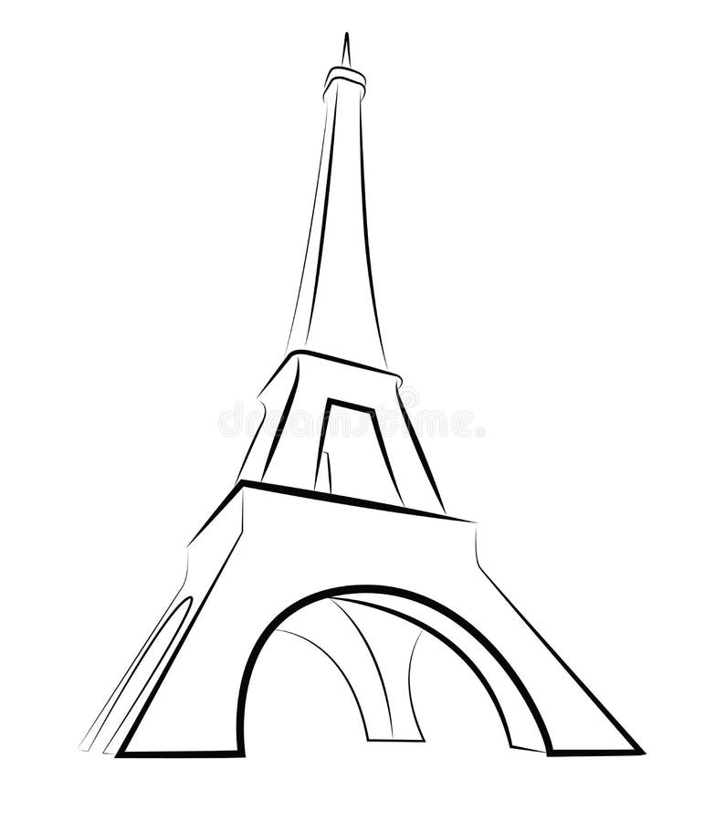 Eiffel tower border stock illustration. Illustration of black - 45600427