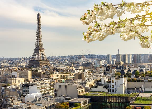 Eiffel Tower in Spring, Paris, France Editorial Stock Photo - Image of ...