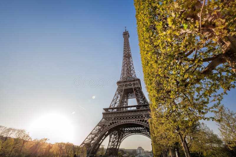 Eiffel Tower during Spring Time in Paris, France Stock Photo - Image of ...