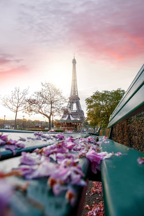 Eiffel Tower during Spring Time in Paris, France Stock Image - Image of ...
