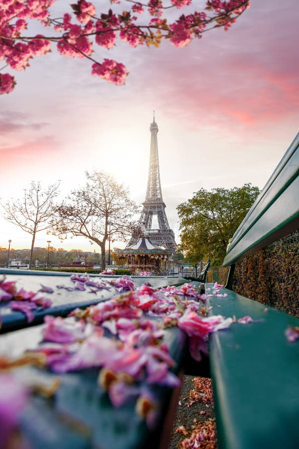 Eiffel Tower during Spring Time in Paris, France Stock Image - Image of ...