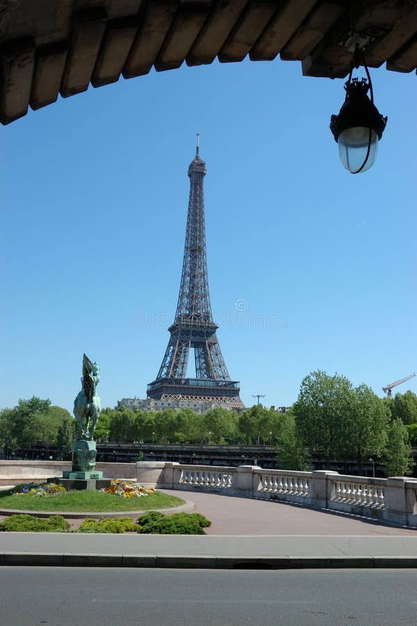Eiffel tower, side view stock photo. Image of high, champ - 8134800