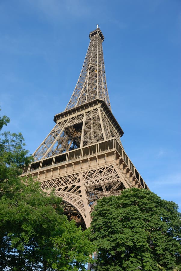 Eiffel tower, side view stock photo. Image of high, champ - 8134800