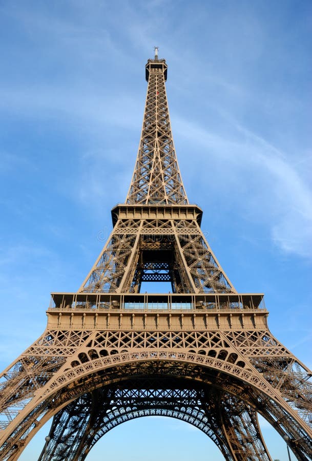 Eiffel tower, side view stock photo. Image of high, champ - 8134800