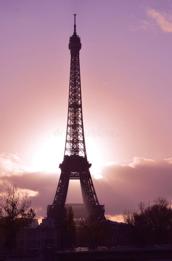 Eiffel tower, side view stock photo. Image of high, champ - 8134800