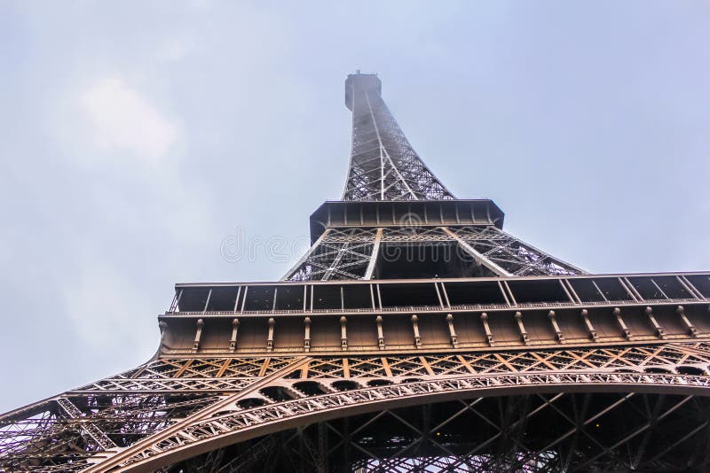 The Lower View of Eiffel Tower Editorial Stock Image - Image of ...