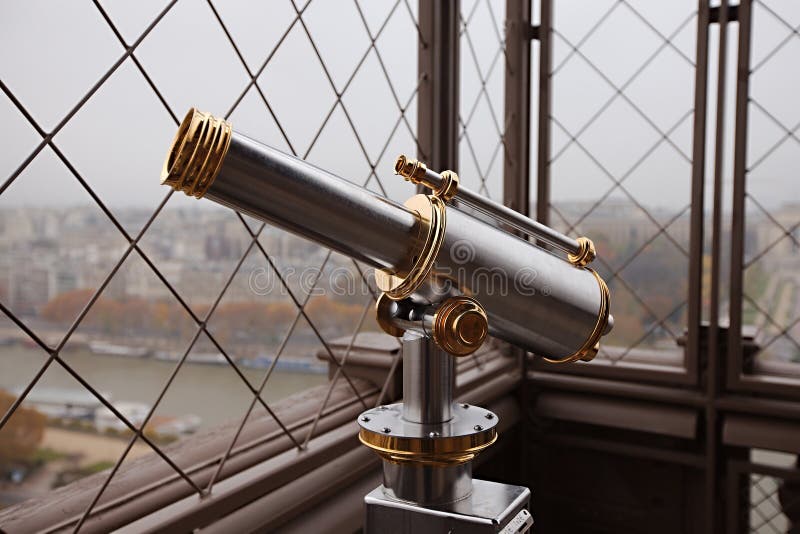 Eiffel Tower Telescope stock photo. Image of deck, panorama - 41177044