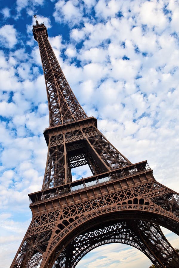 Eiffel tower tilted view. stock photo. Image of architecture - 21408010