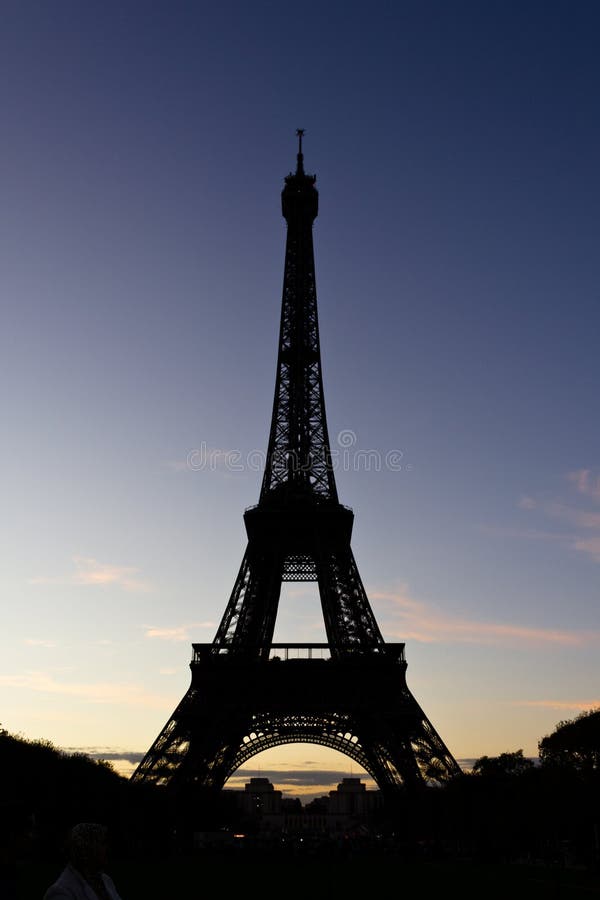 Eiffel Tower at twilight stock photo. Image of cityscape - 81985198
