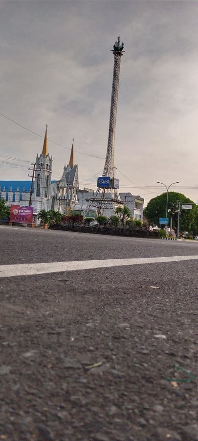 The Eiffel Tower Version of Bitung City, North Sulawesi Editorial Stock ...