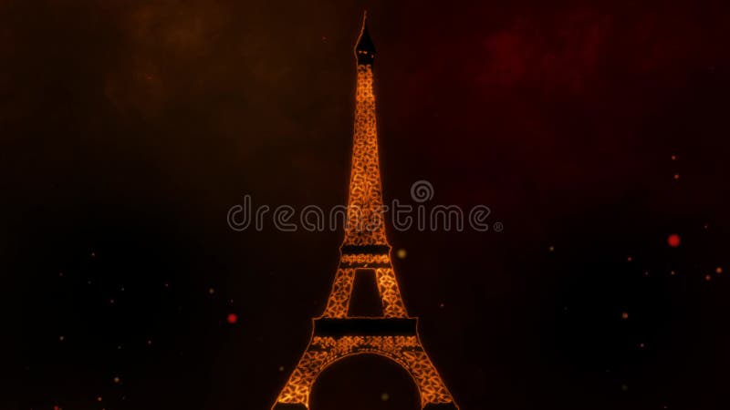 Eiffel Tower Video Digital Animation Stock Footage - Video of paris ...