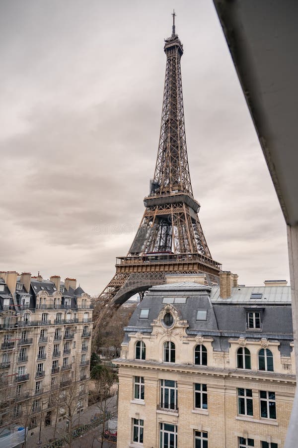 Eiffel Tower View from Hotel Room, Paris Stock Image - Image of eifel ...