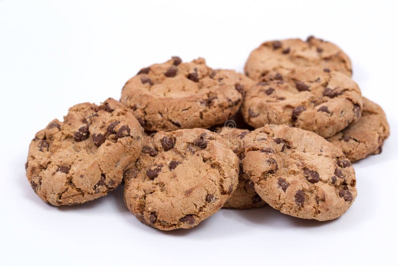 Zelfgemaakte Koekjes Met Chocolade Stock Foto - Image of deeg ...