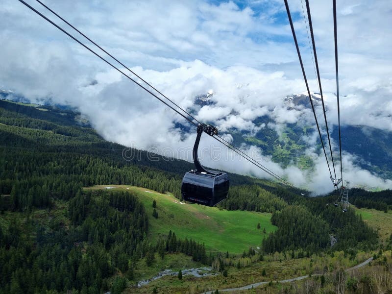 Eiger Express Gondola Cable Car Stock Image - Image of eiger, train ...
