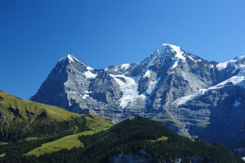 Eiger and Monch, Switzerland Stock Image - Image of switzerland, monch ...
