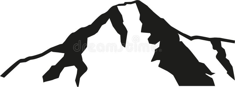 Eiger Mountain Silhouette with Name Stock Vector - Illustration of alps ...