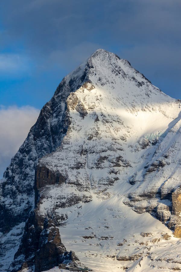 Eiger Mountain at Sunset in Winter. Switzerland Stock Photo - Image of ...