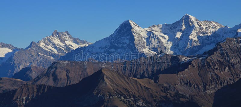 Eiger North Face, Famous Climbing Route Stock Photo - Image of oberland ...