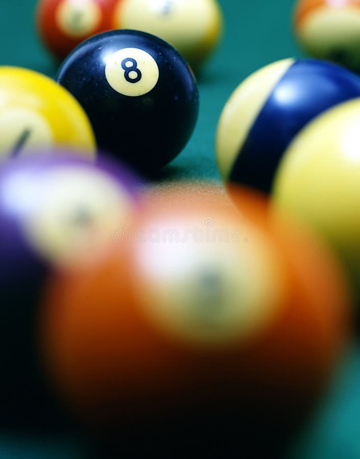 Billiards eight ball. stock photo. Image of leisure, indoors - 2044066