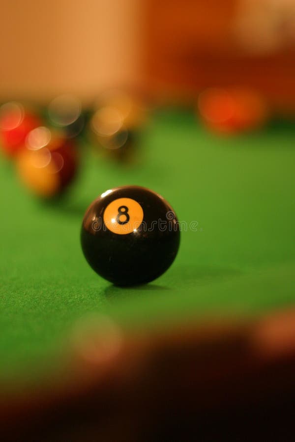 Billiards eight ball. stock photo. Image of leisure, indoors - 2044066
