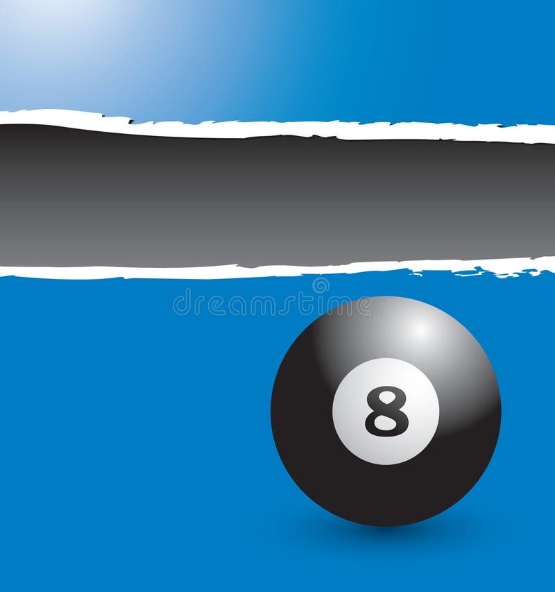Eight Ball on Blue Ripped Banner Stock Vector - Illustration of black ...