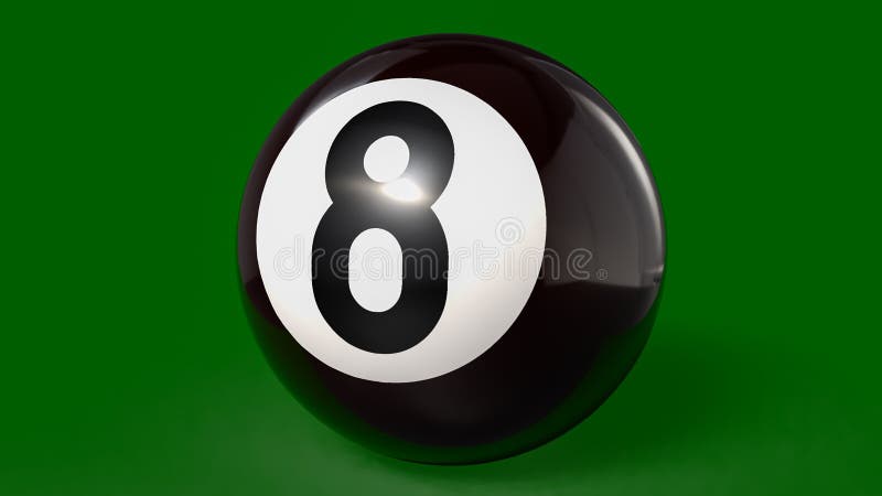 Eight Ball for Game or Hobby Concept 3d Rendering Stock Illustration ...