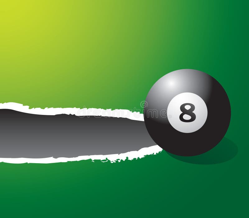 Eight Ball on Green Ripped Banner Stock Vector - Illustration of ...
