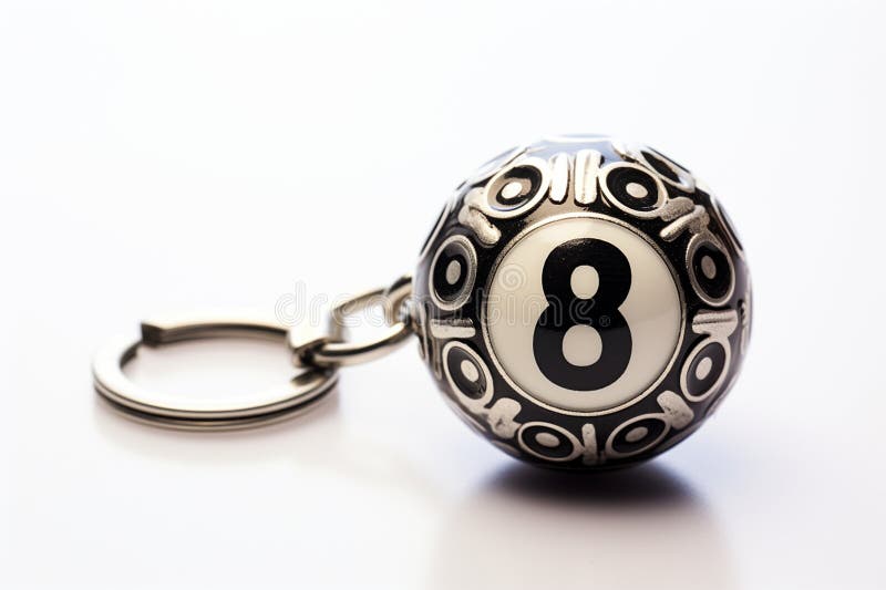 Eight Ball Keychain with a Transparent Background Stock Illustration ...
