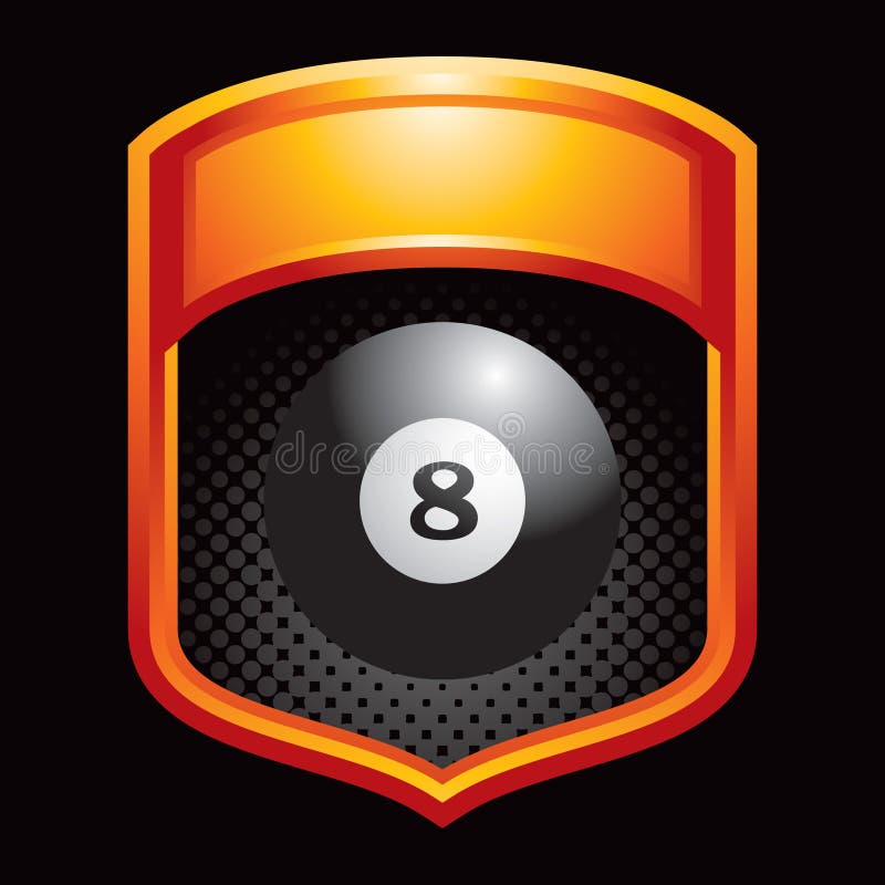 Eight ball orange display stock vector. Illustration of fortune - 10861985