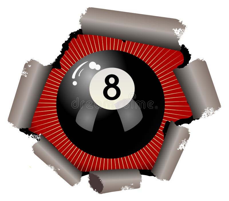 Eight Ball Rupture stock vector. Illustration of game - 9980701