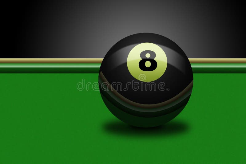 Eight ball on table stock illustration. Illustration of pool - 5023525