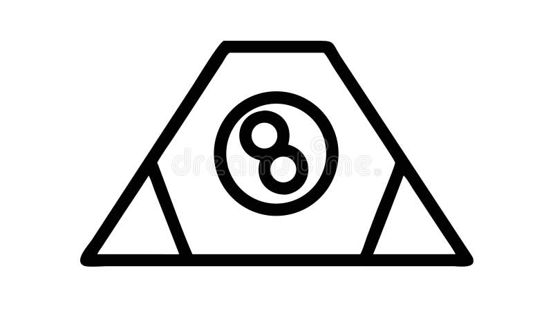 Eight Ball in Triangle, Billiards and Pool Game, Vector Design ...