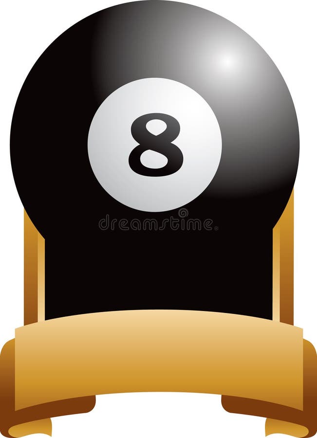 Eight ball trophy stock vector. Illustration of competition - 8993656