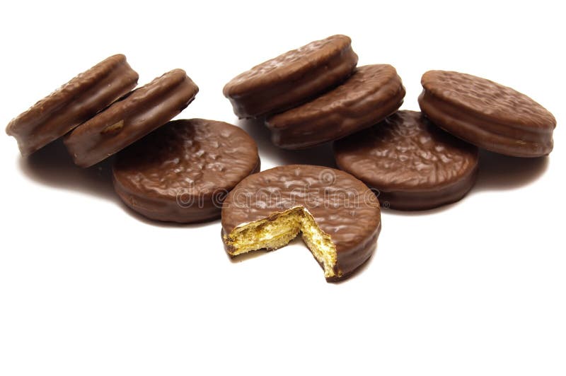 Eight chokolate cookies stock photo. Image of comfort - 9733646