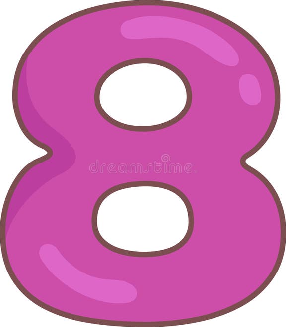 Eight Comic Digit stock vector. Illustration of retro - 290754059